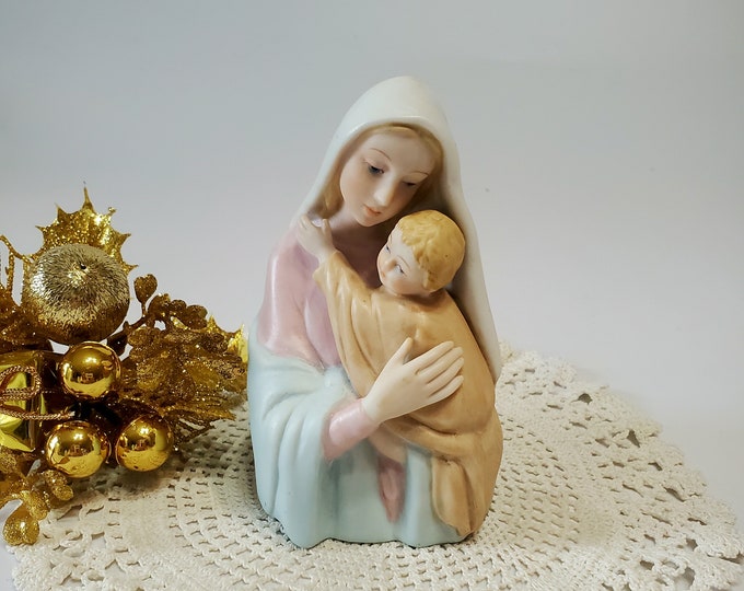 RR Roman Mary and Baby Jesus Figurine, Vintage Mother Mary and Jesus ...