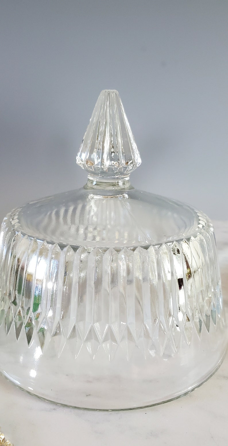 Vintage Glass Covered Cheese or Butter Dish, Mother's Day Gift, Vintage ...