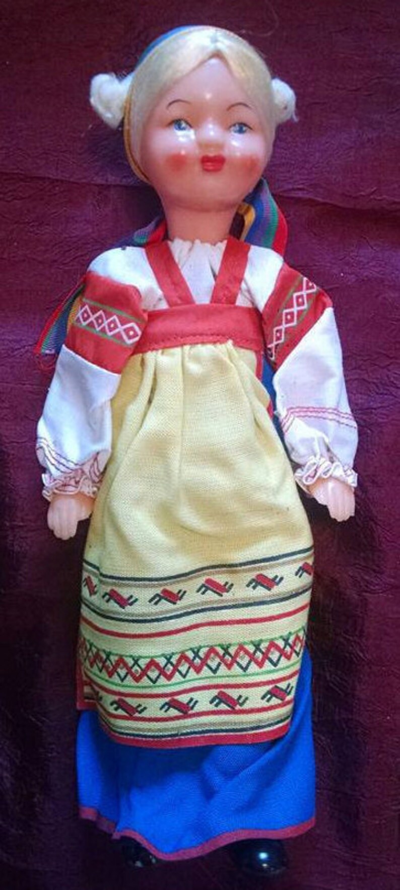 Authentic Russina Folk Doll Ussr 1970s Vintage Collectible Etsy