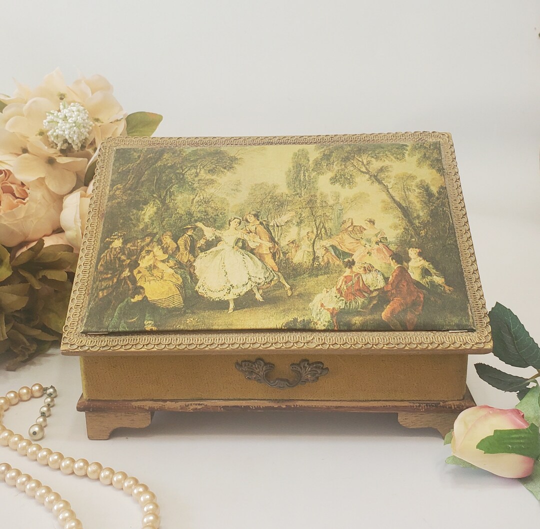Victorian Jewelry Music Box, Victorian Courting Scene, Gifts for Her ...
