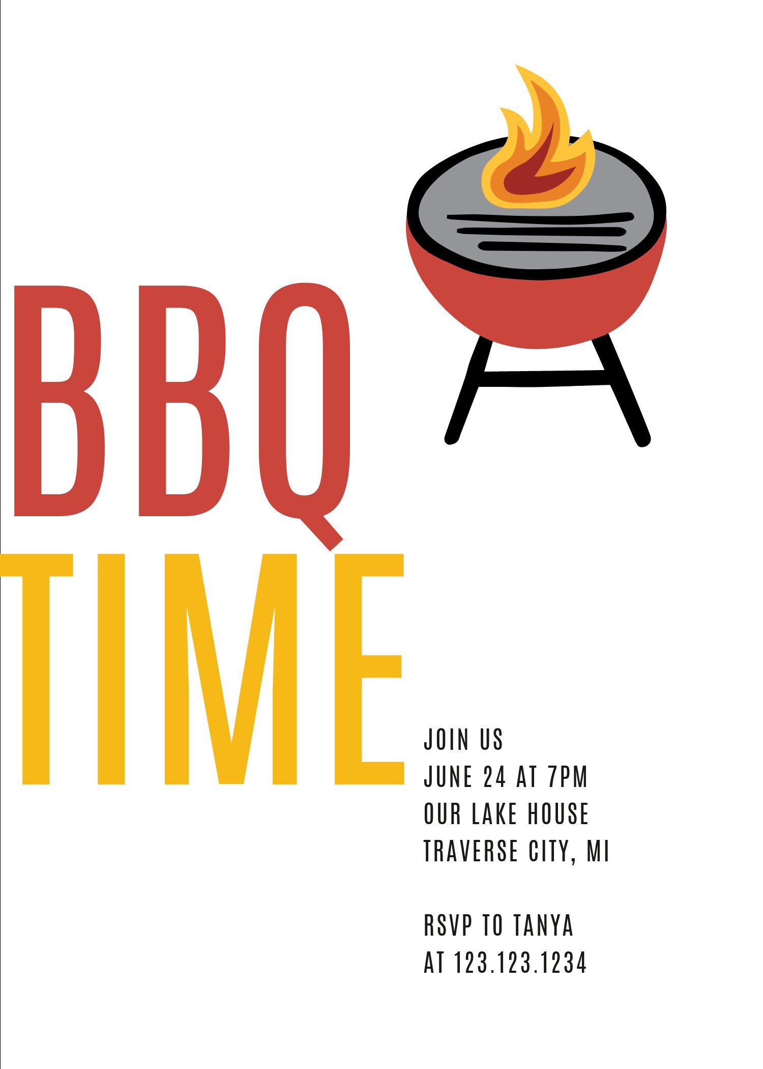 EDITABLE, BBQ Cookout Invitation, Summer or Father's Day Party - Etsy