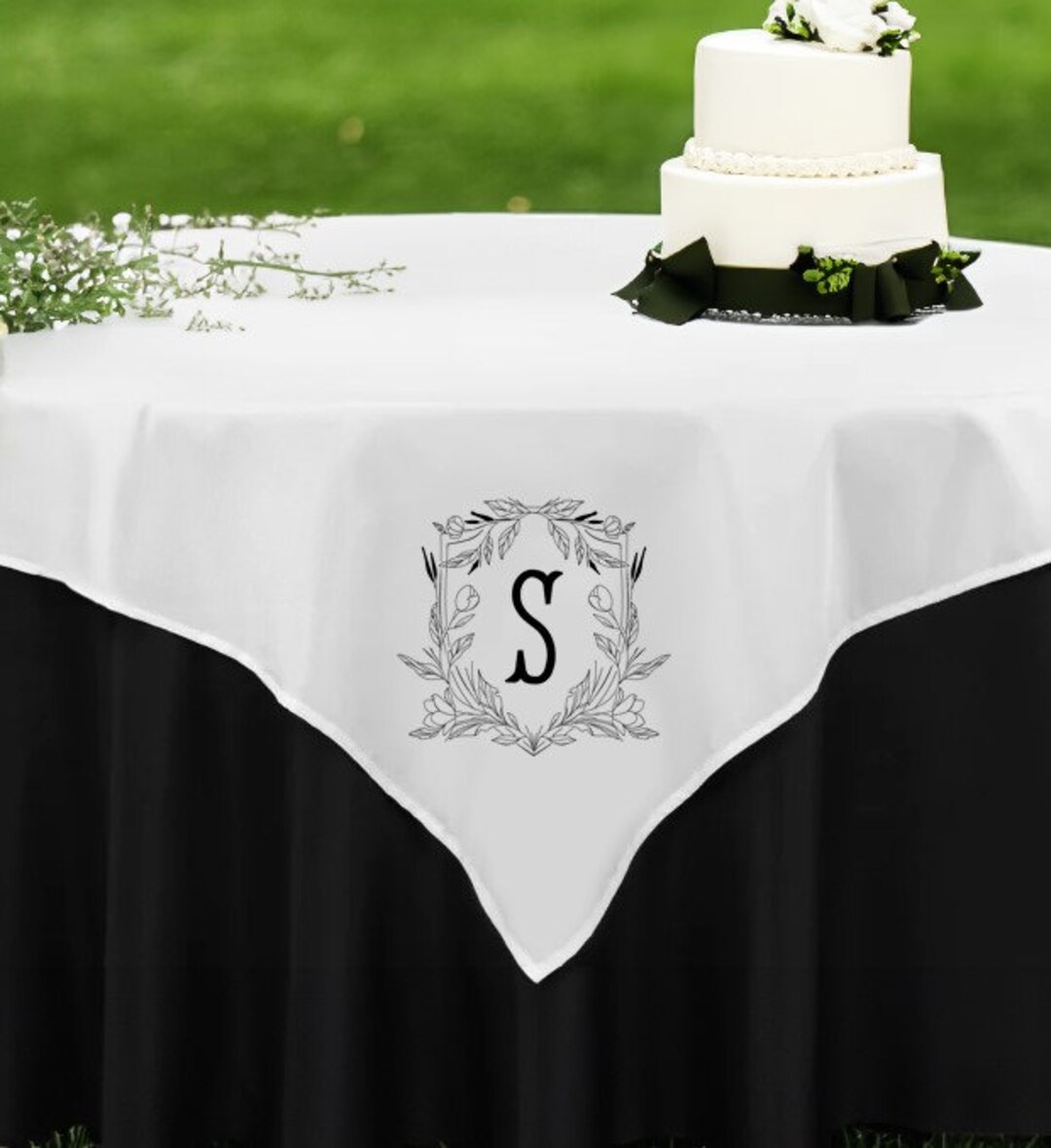 Custom Wedding Crest | Monogram | Watercolor Crest Embroidered ...