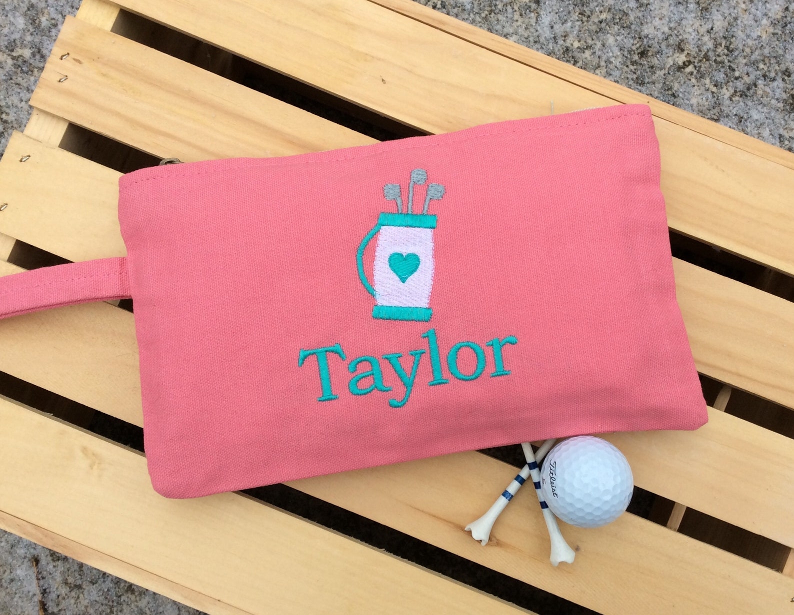 Personalized Golf Accessory Pouch/embroidered/accessory - Etsy