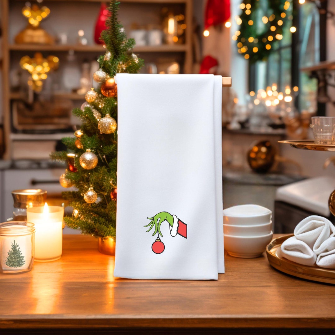 Grinch Tea Towel Gift the Grinch Who Stole Christmas Housewarming Mom ...