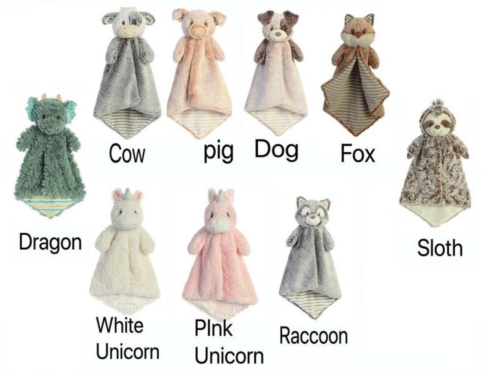 Personalized Puppy Dog Lovey Animal Blanket Lovey | Etsy