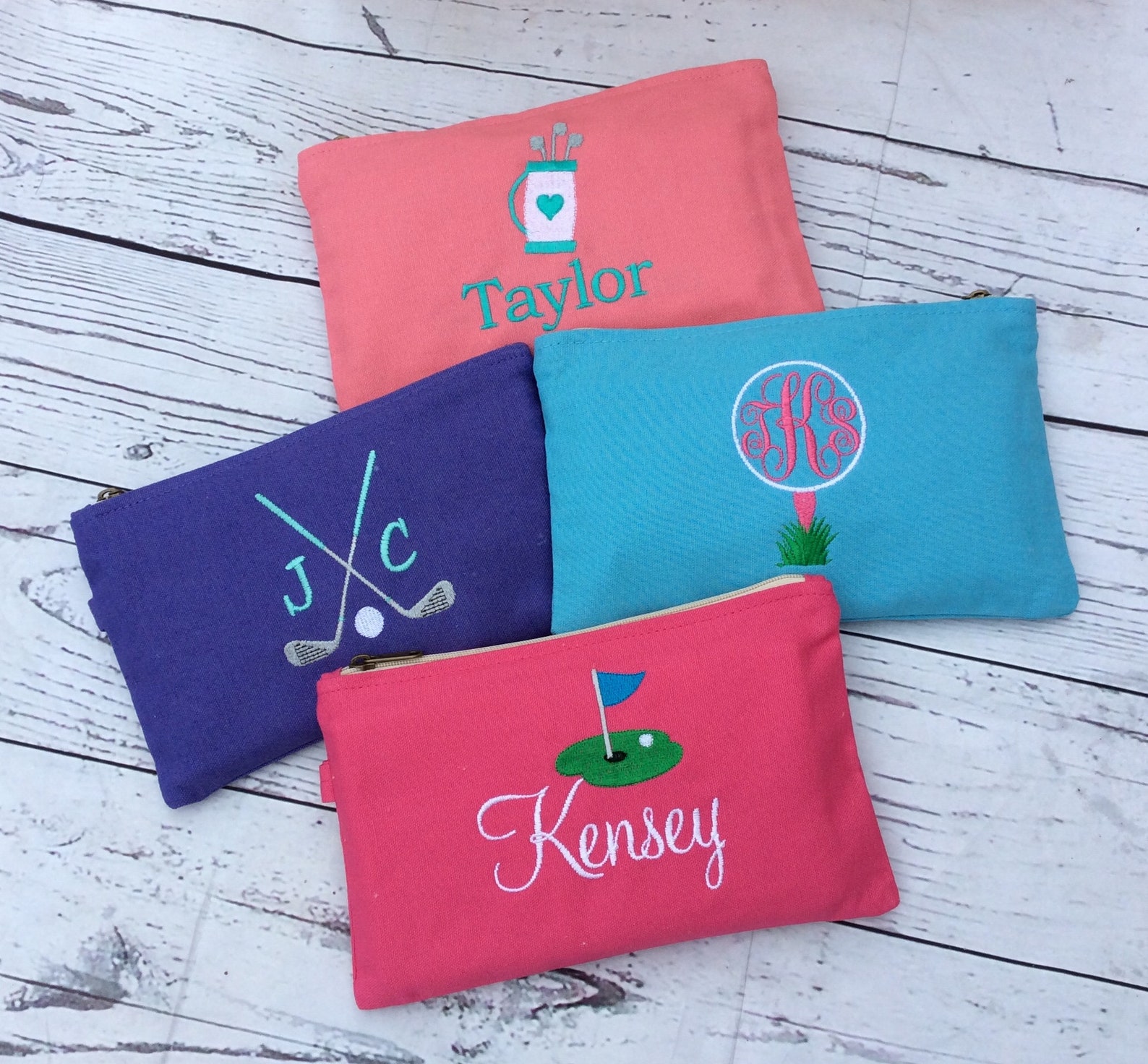 Personalized Golf Accessory Pouch/embroidered/accessory - Etsy