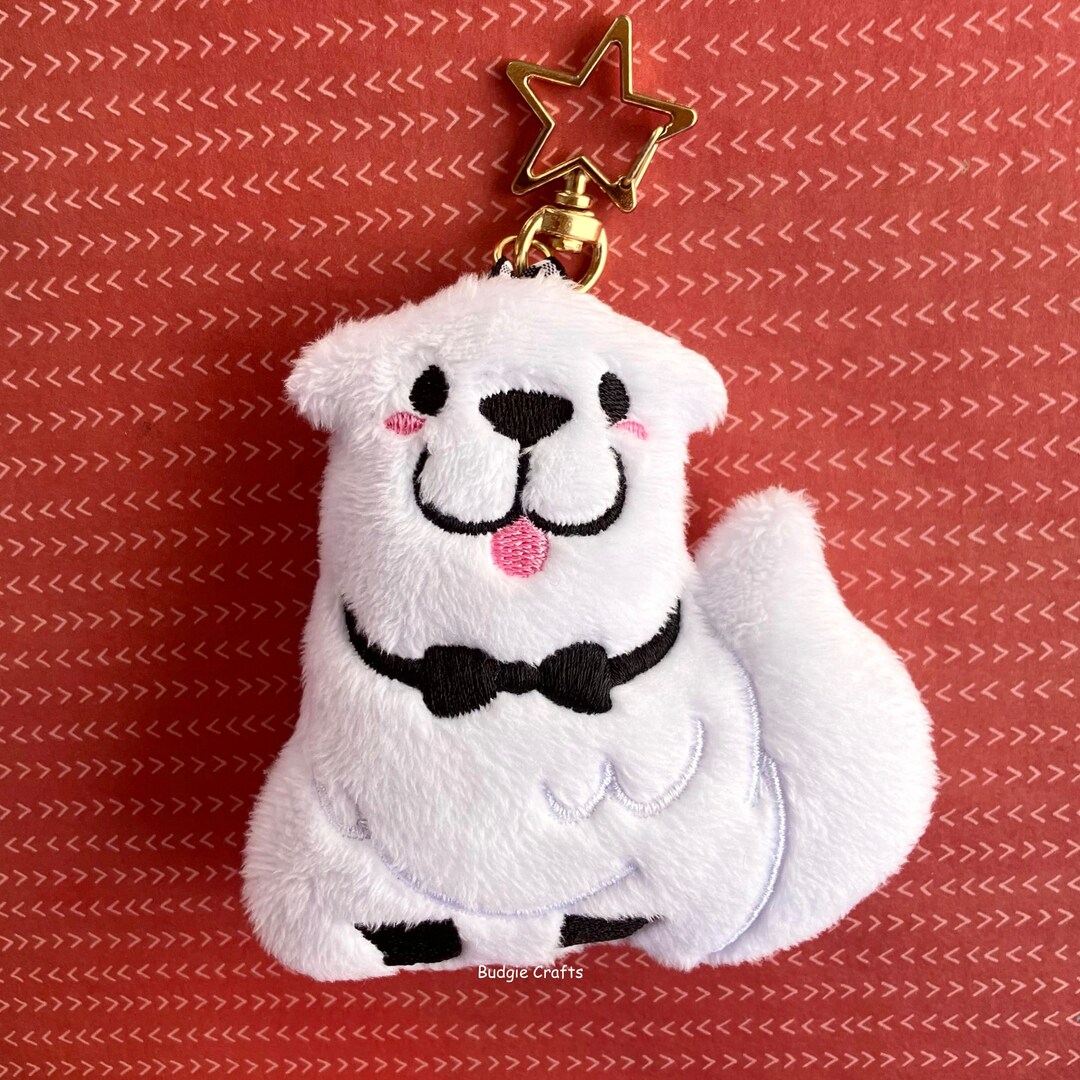 Detective Psychic Spy Doggo Friend Embroidered Plush Keychain Christmas ...