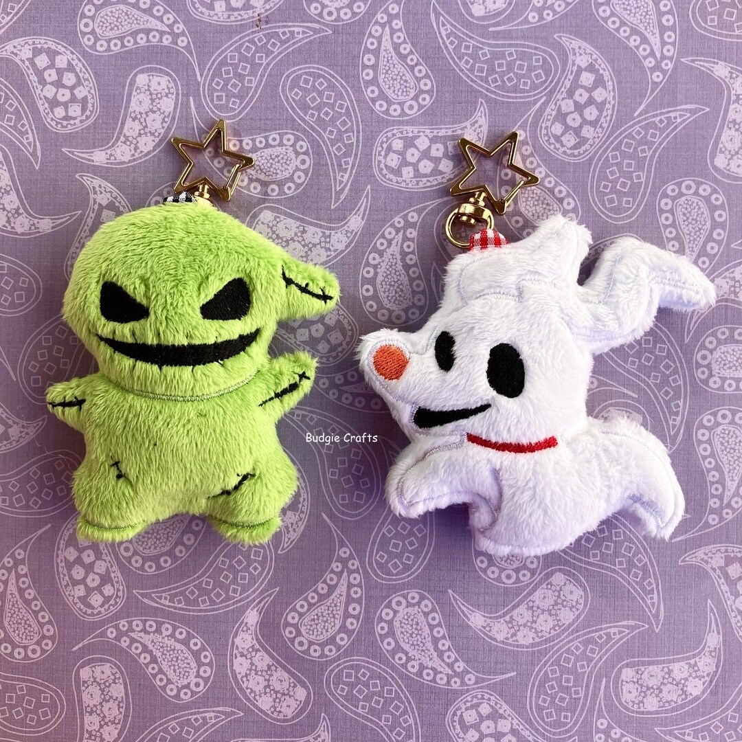 Spooky Nightmare Christmas Cuties Embroidered Plush Keychains Christmas ...