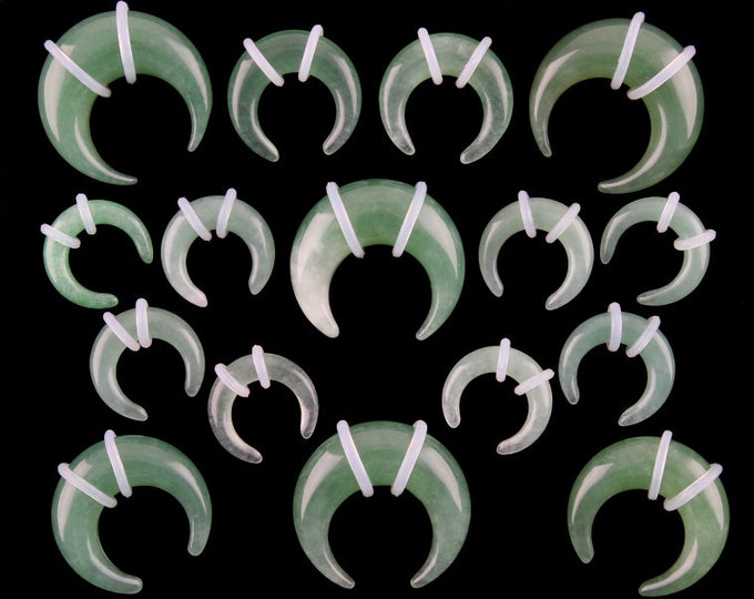 Aventurine Stone Pinchers Sizes / Gauges 4G 1/2 - Etsy