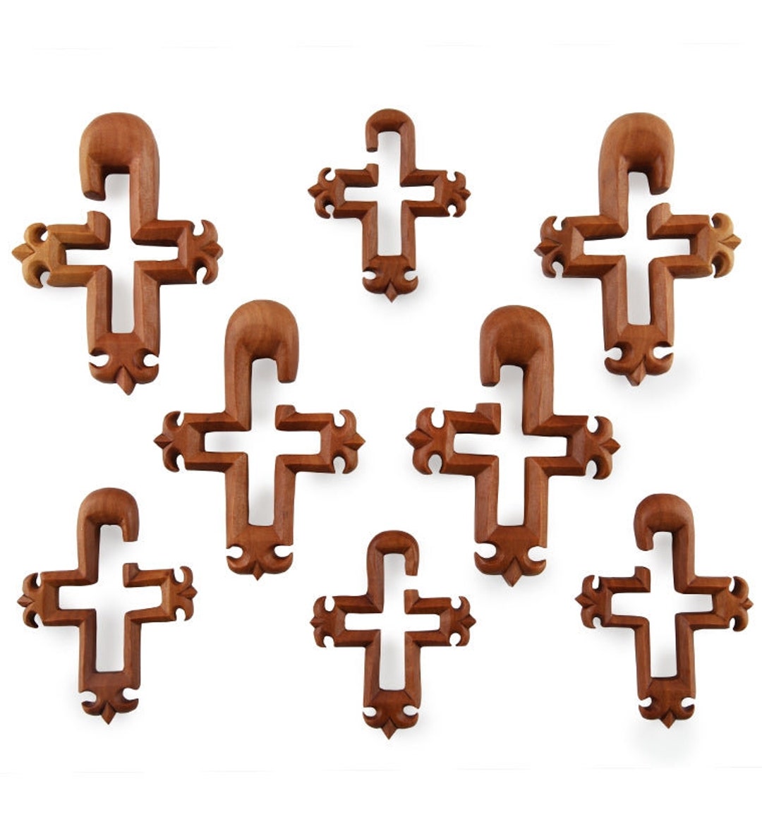 Fleur De Lis Cross Saba Wooden Hangers - Etsy