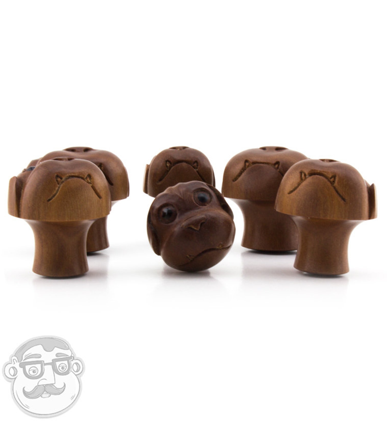 Puppy Dog Wooden Plugs Sizes / Gauges (00G - 3/4") Pair - New! - Etsy