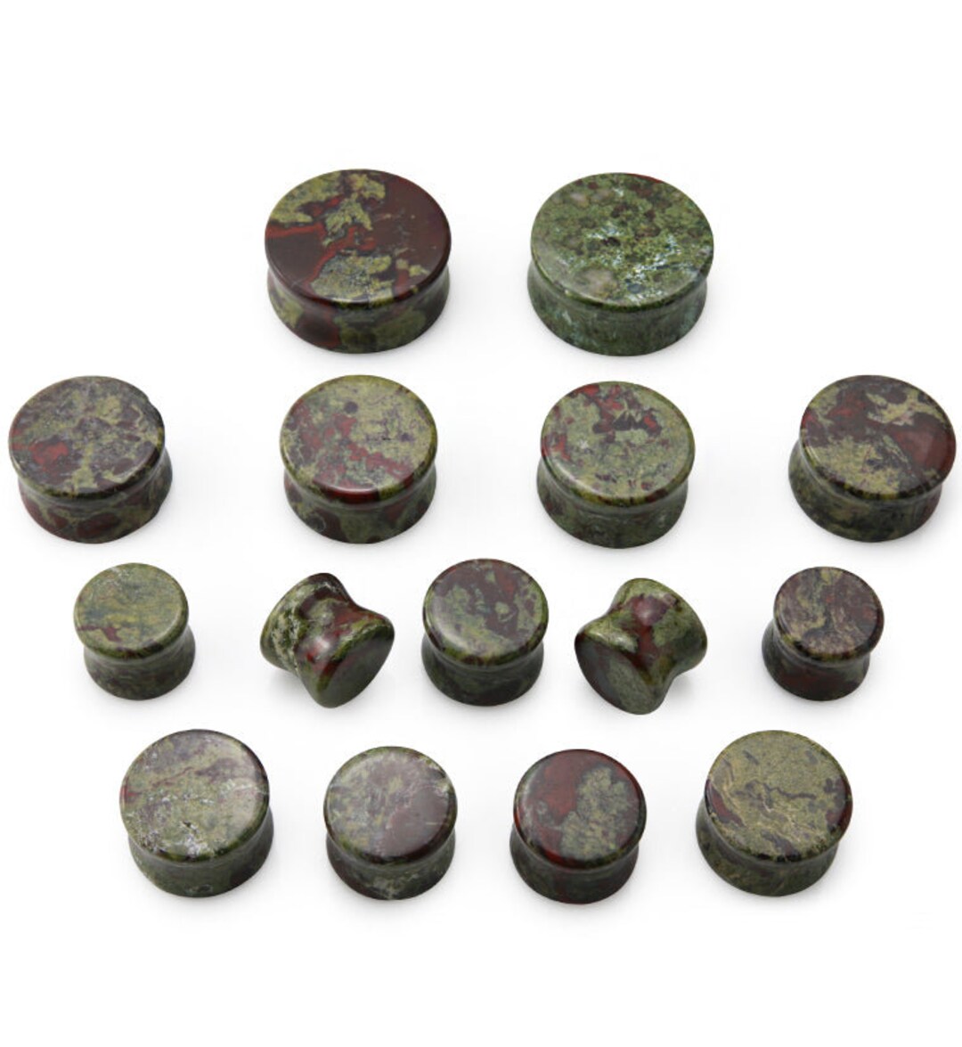 Dragons Blood Jasper Stone Plugs - Etsy