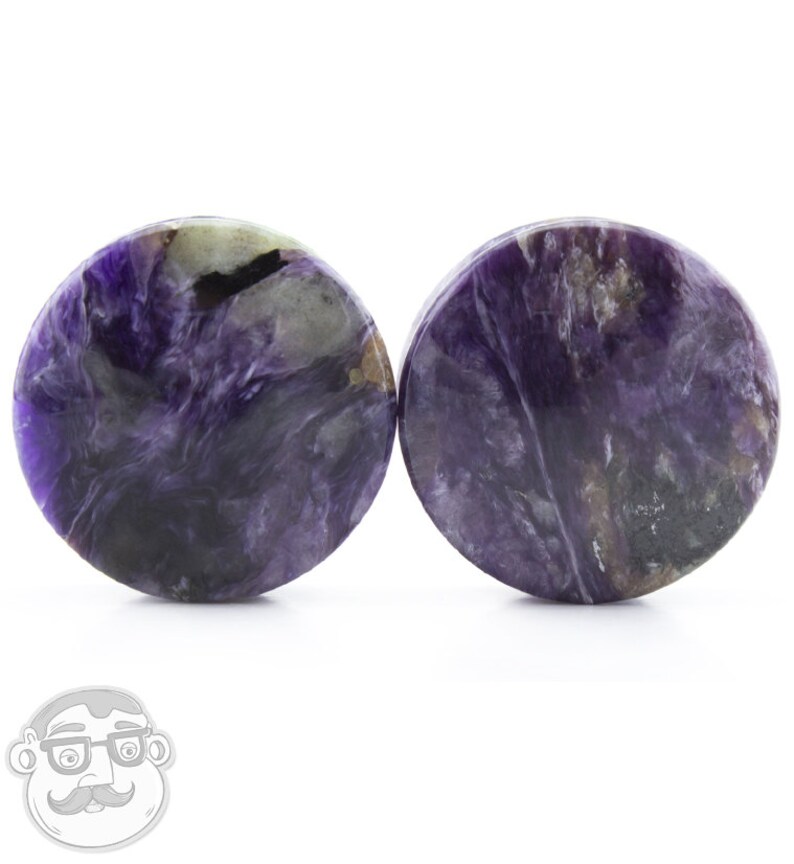 Charoite Stone Plugs 0G 5/8 3/4 1 Inch Sold - Etsy
