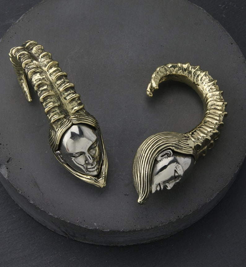 Siren Brass Ear Weights - Etsy