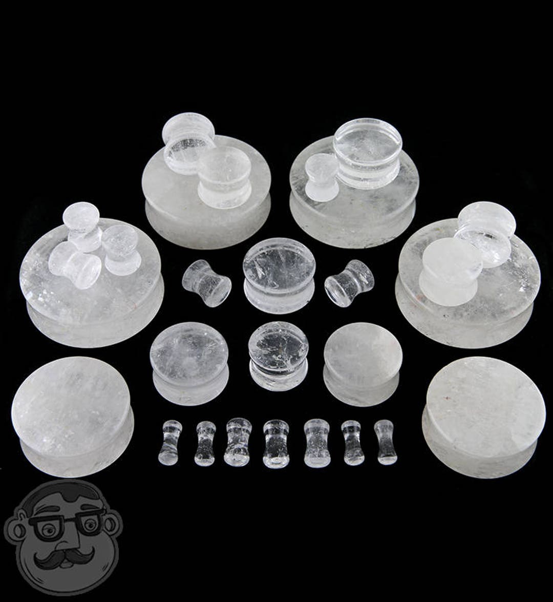 Crystal Quartz Stone Plugs - Etsy