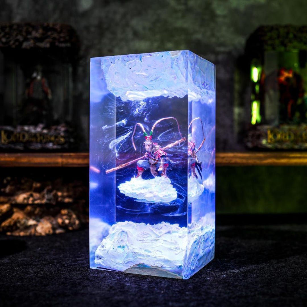 Black Myth Wukong Flying Cloud Night Light, Game Inspired Resin Art ...
