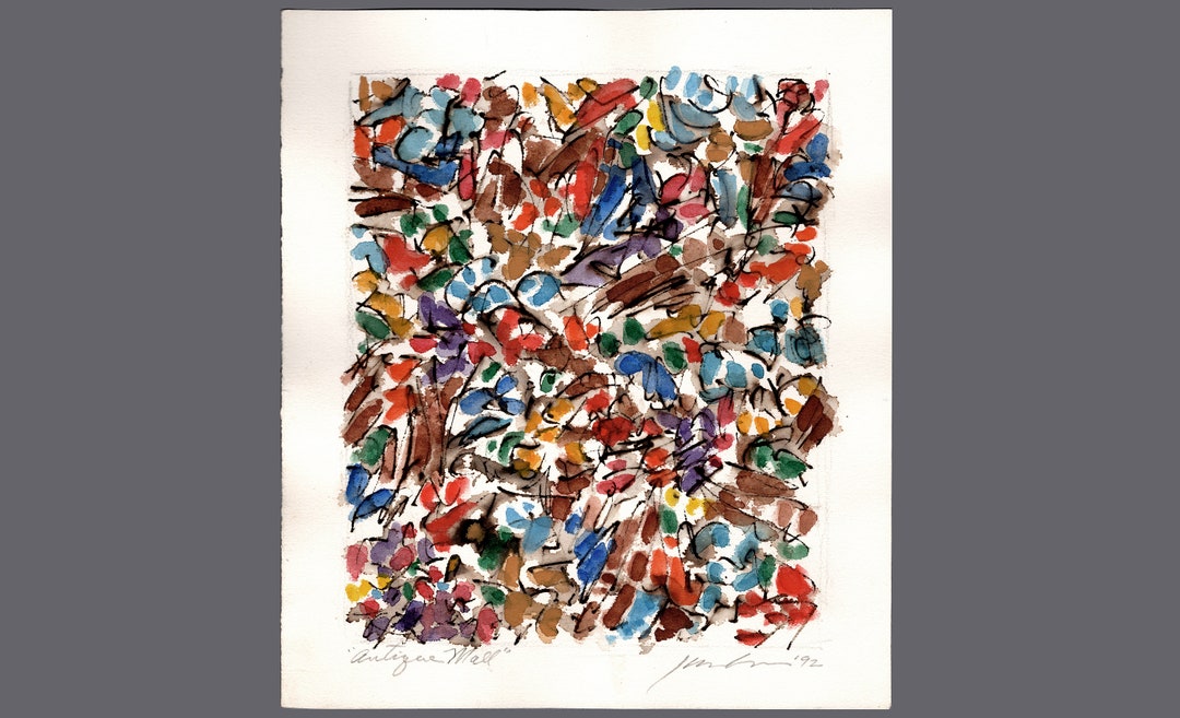 1992 Original Watercolor on Paper: "antique Mall", 9.5" H X 8.25" W ...