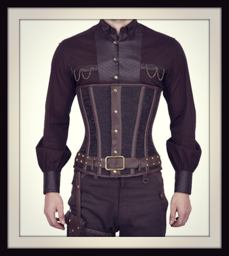 Men's Steampunk Vests, Waistcoats, Corsets
