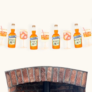 30th Birthday Decorations Aperol Spritz Cocktail Party Banner - Etsy UK