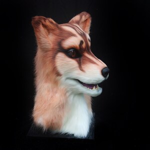 Wolf Dog Husky Fursuit Head Realistic Mask, Articulated Jaw, Realistic ...