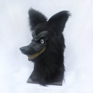 Wolf Fursuit Head, Toony Dog Realistic Mask, Articulated Jaw, Realistic ...