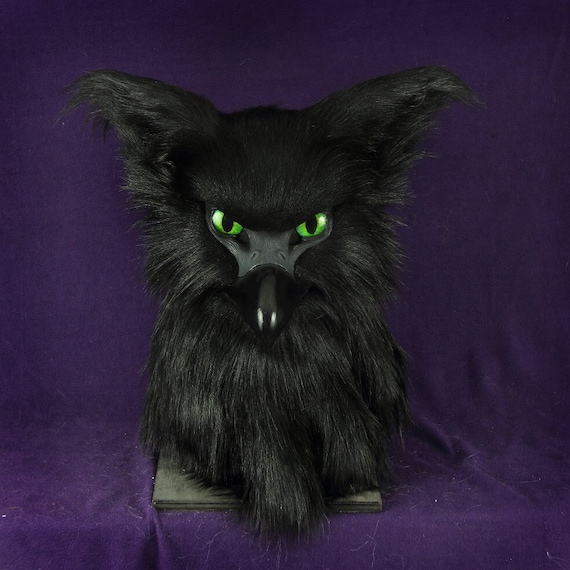 Black Gryphon Fursuit Head Realistic Mask Articulated Jaw | Etsy Canada