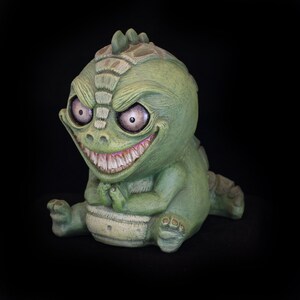 Fantasy Creature Chibi Little Monster Designer Indie Toy Lizard Reptile ...
