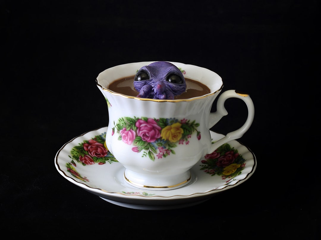 Teacup Squid , Cephalopod Creature, Sculpted OOAK Handmade Artist Doll ...