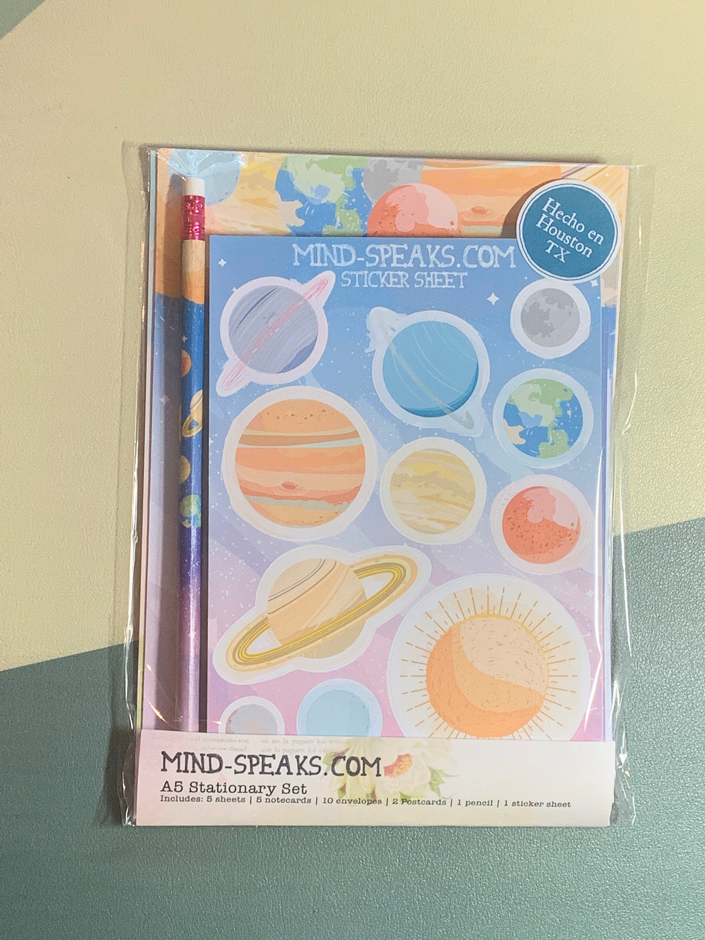 Pen Pal Kit Solar System Planet Stationery Set | Etsy