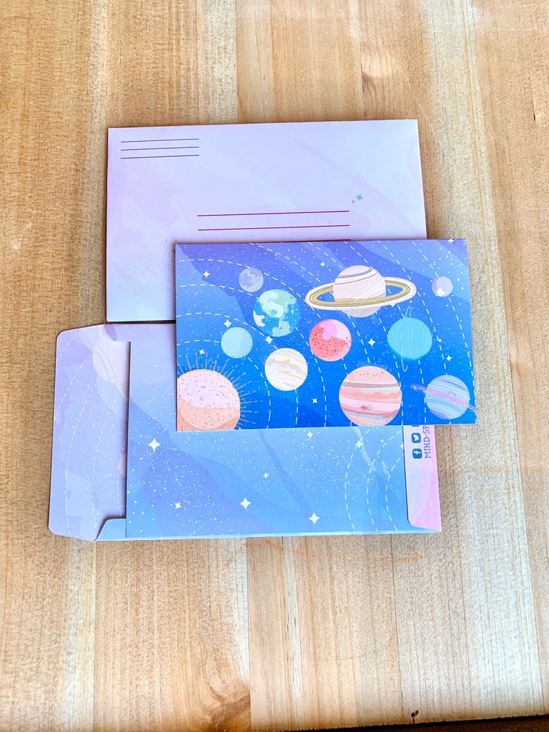Pen Pal Kit Solar System Planet Stationery Set | Etsy