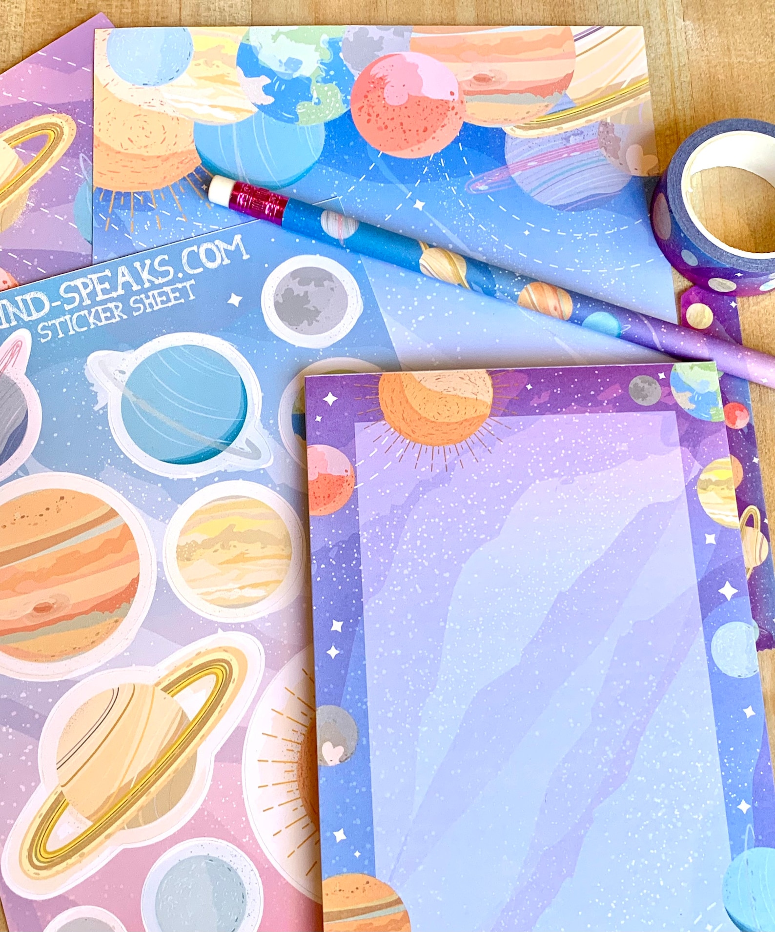 Pen Pal Kit Solar System Planet Stationery Set | Etsy