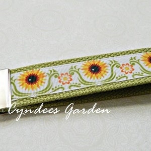 Sunflower Wristlet Key Chain Key Fob Key Holder Key Strap Key - Etsy
