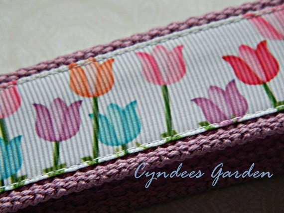 Tulip Key Chain Key Fob Wristlet - READY TO SHIP - Tulips - Key Strap ...
