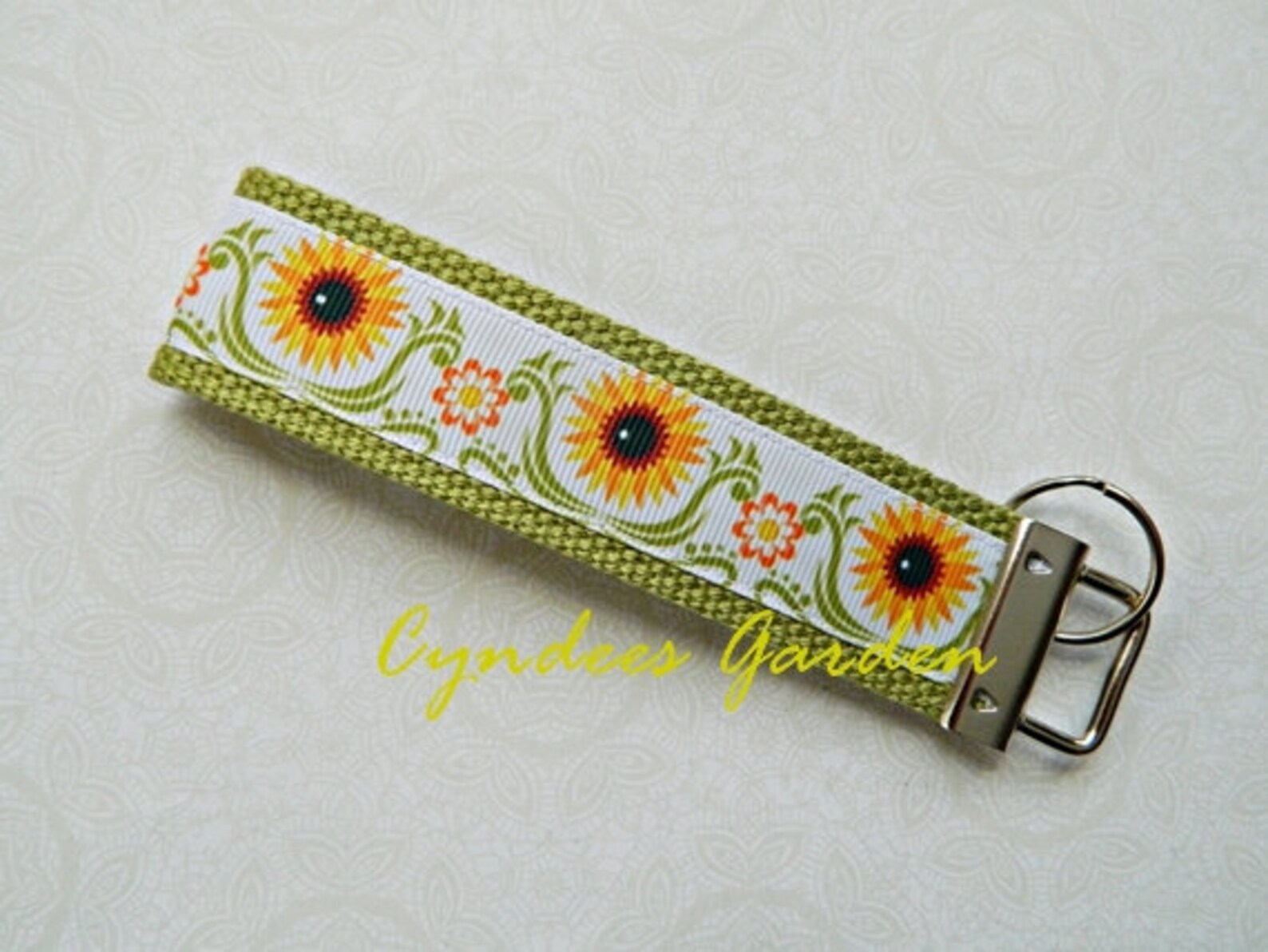 Sunflower Wristlet Key Chain Key Fob Key Holder Key Strap Key | Etsy