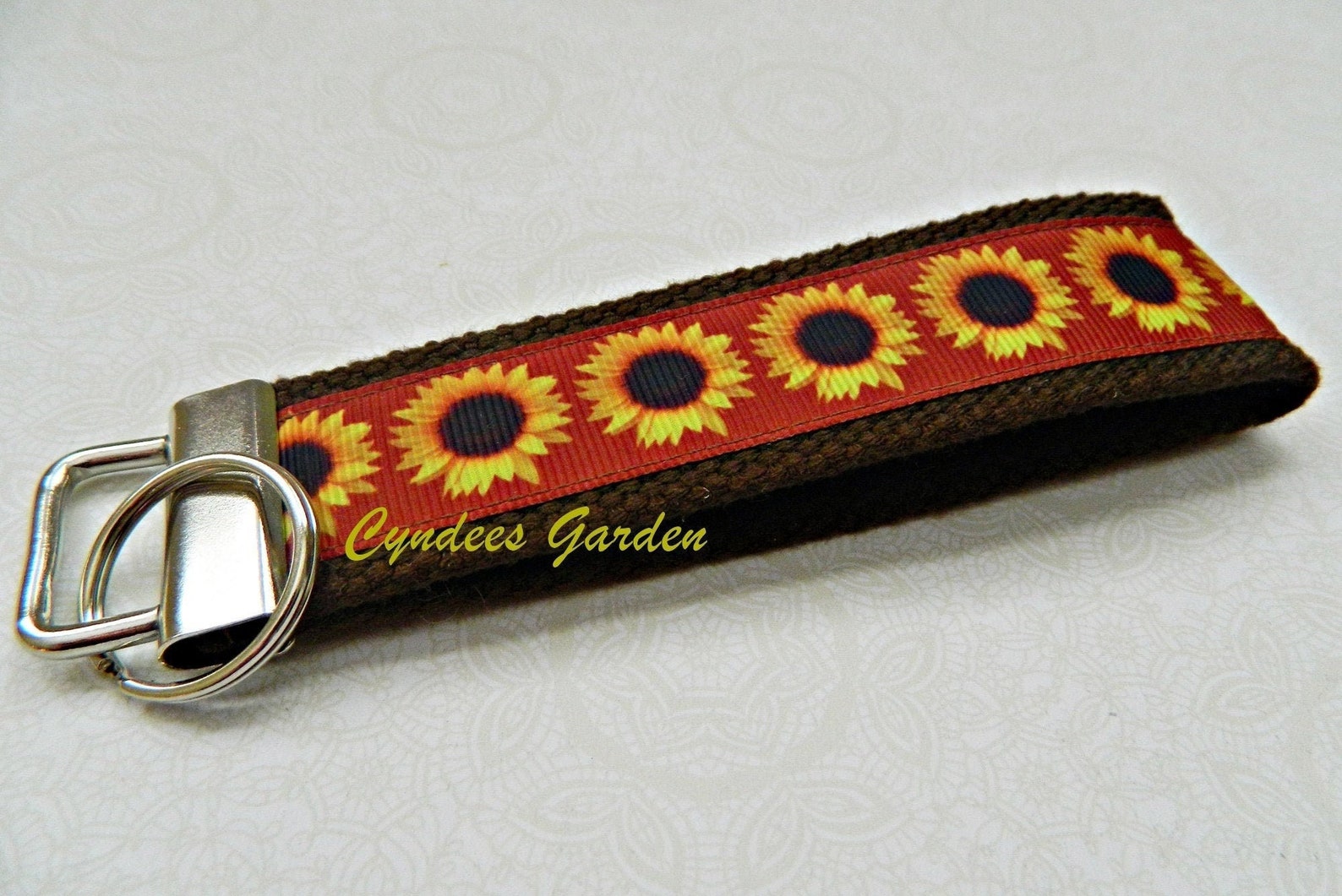 Sunflower Wristlet Key Chain Key Fob Key Holder Key Strap Key - Etsy
