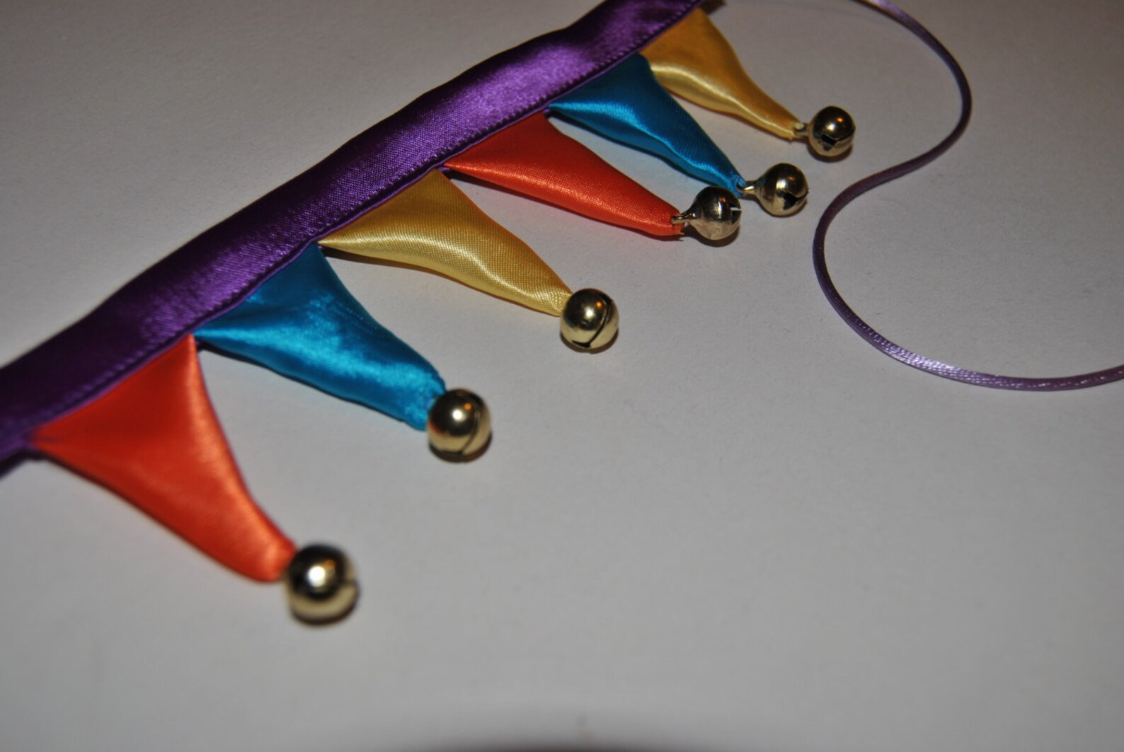 Colourful Carnival Satin Jester Bracelet With Jingle Bells - Etsy