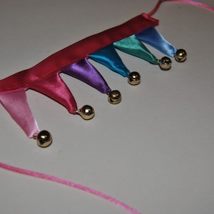 Colourful Carnival Satin Jester Bracelet With Jingle Bells - Etsy