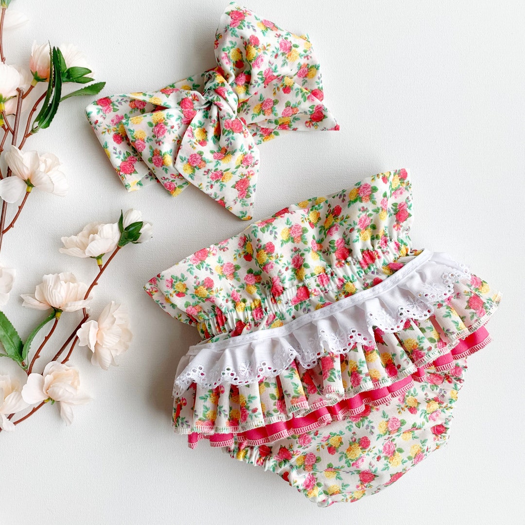 Frilly Paper Bag Nappy Cover Baby Bloomers Baby Head Wrap - Etsy