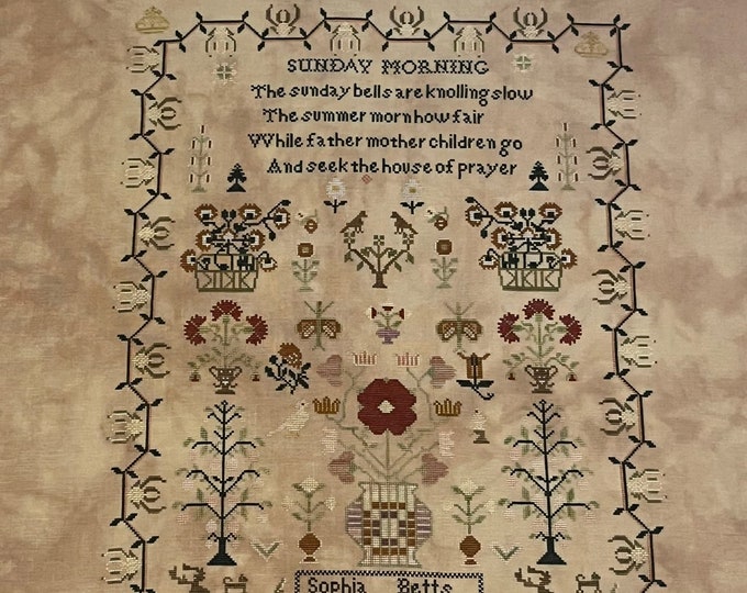 Sunday Morning Design by Samplers Remembered Finished Unframed Cross ...