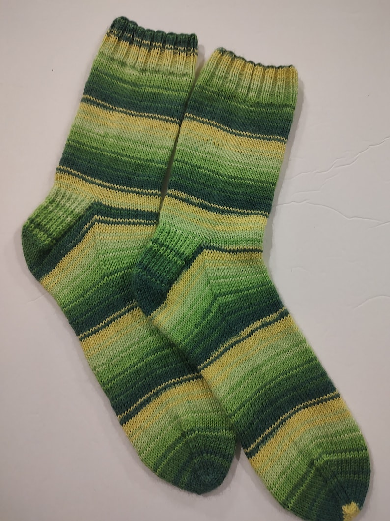 Hand-knit Colorful Stripe-y Socks - Etsy