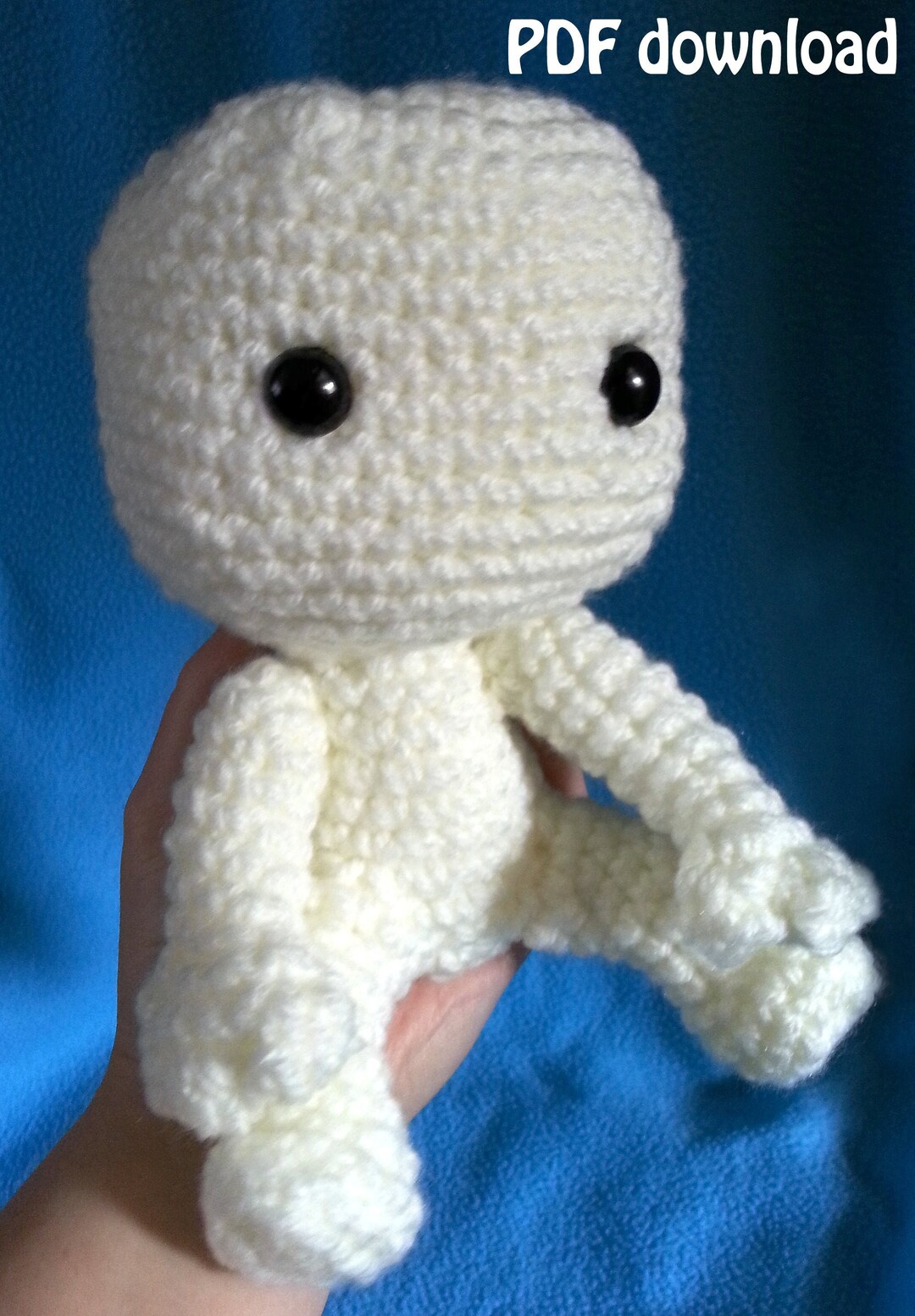 6 Inches -crochet Pattern Doll Base -amigurumi DIGITAL PATTERN - Square ...