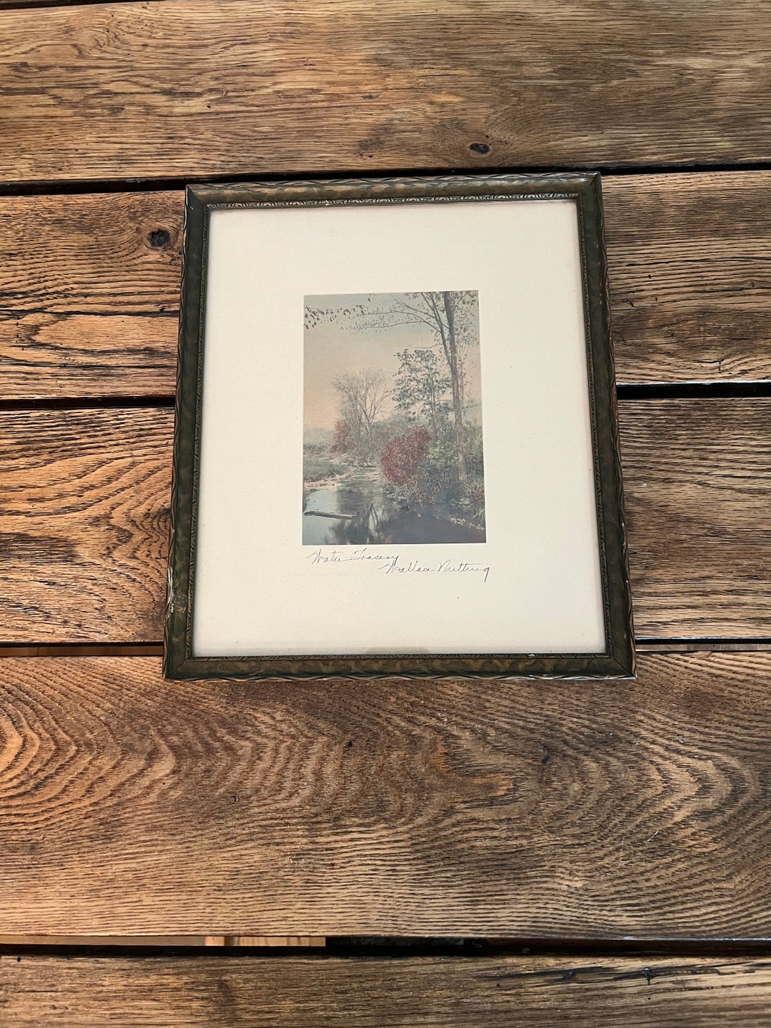 Wallace Nutting Hand Signed Colored Photograph “water Tracery”, “water ...