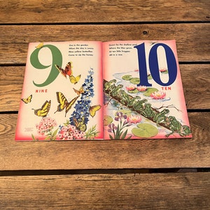 Vintage 1942 Counting Rhymes Book: Florence Sarah Winship, Linen Pages ...