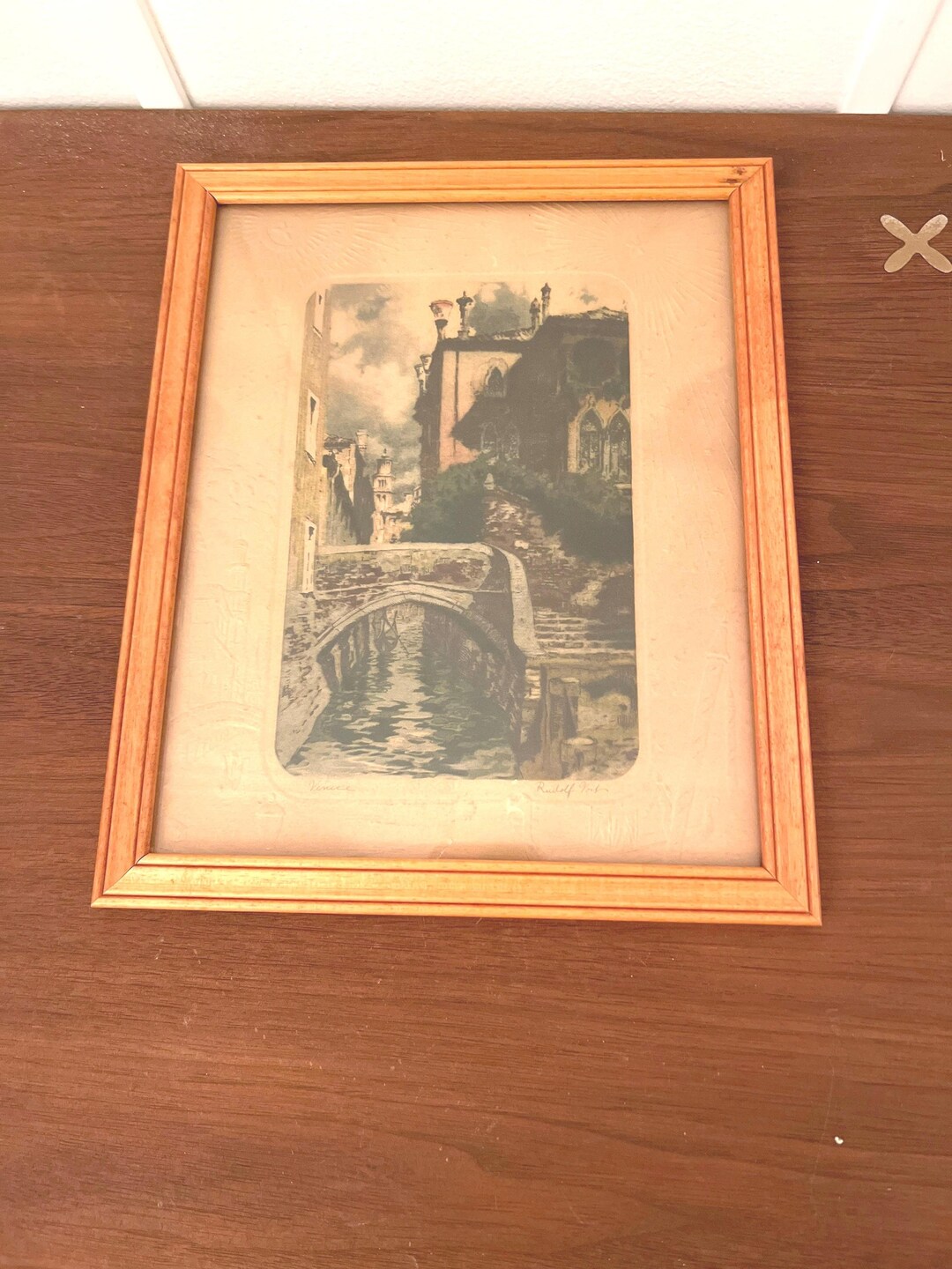 Vintage Rudolph Voit Venice Etching: Framed Intaglio Reproduction - Etsy