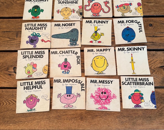 Vintage Little Miss Books, Mr. Men Books by Roger Hargreaves Paperback ...