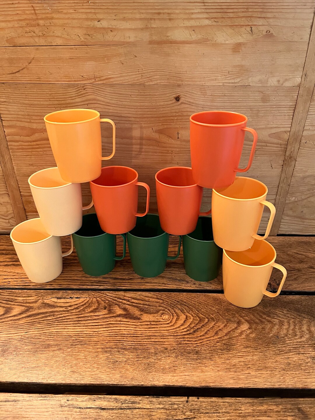 Lustro Ware Retro Cups/vintage Lustro Ware C-20 Cups/vintage Camping ...