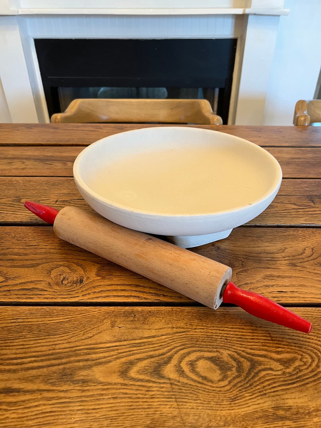 Vintage Red Handle Rolling Pin/vintage Rolling Pin/farmhouse Kitchen - Etsy