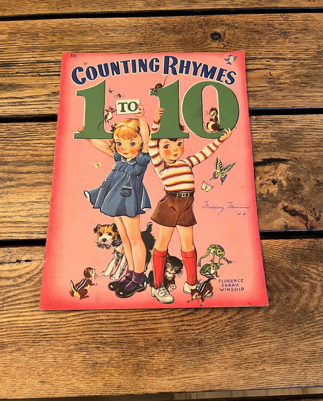 Vintage Counting Rhymes 1 to 10 Book Florence Sarah Winship/vintage ...