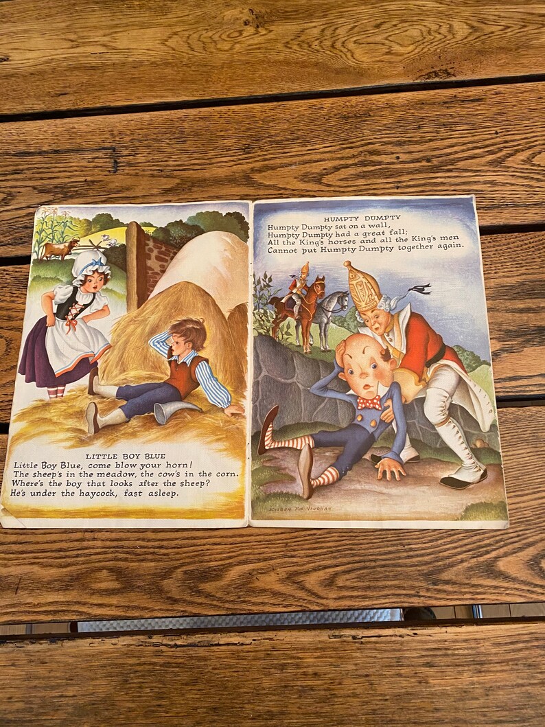 Mother Goose Book by Eileen Fox Vaughn, Soft Cover 1949/vintage Childs ...