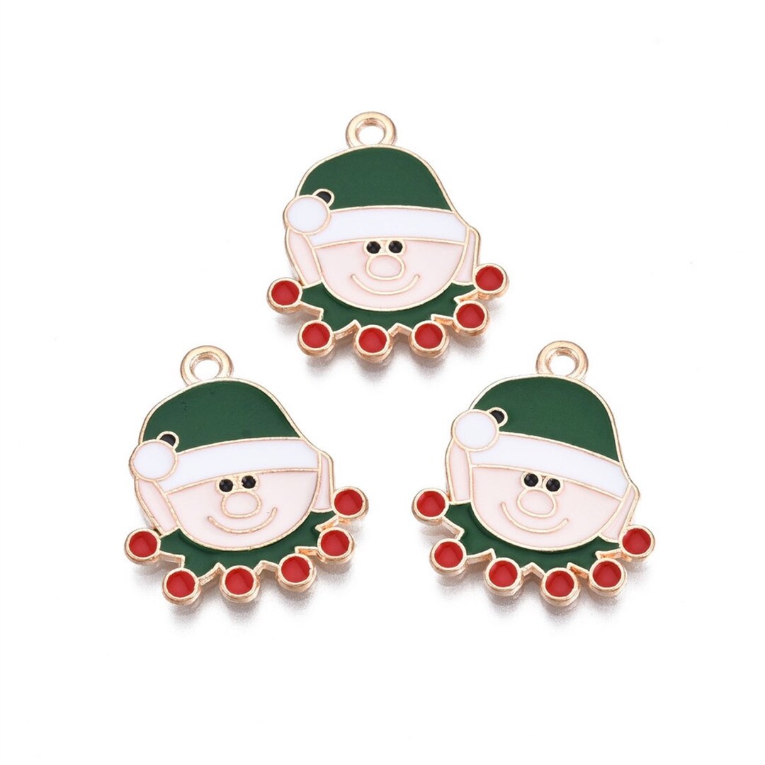 Elf Charms, With Enamel, Pack of 4,10,20 or 40. Size 21.5 X 18.5mm ...